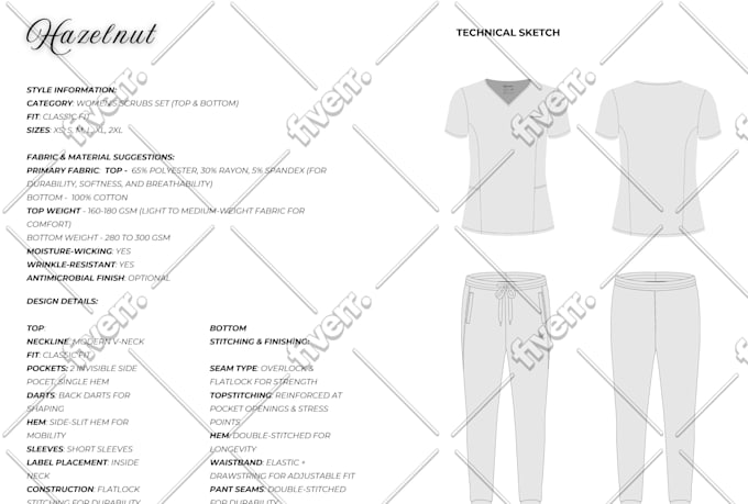 Design scrubs uniform clothing, tactical work wear techpack by Versatilewrite | Fiverr